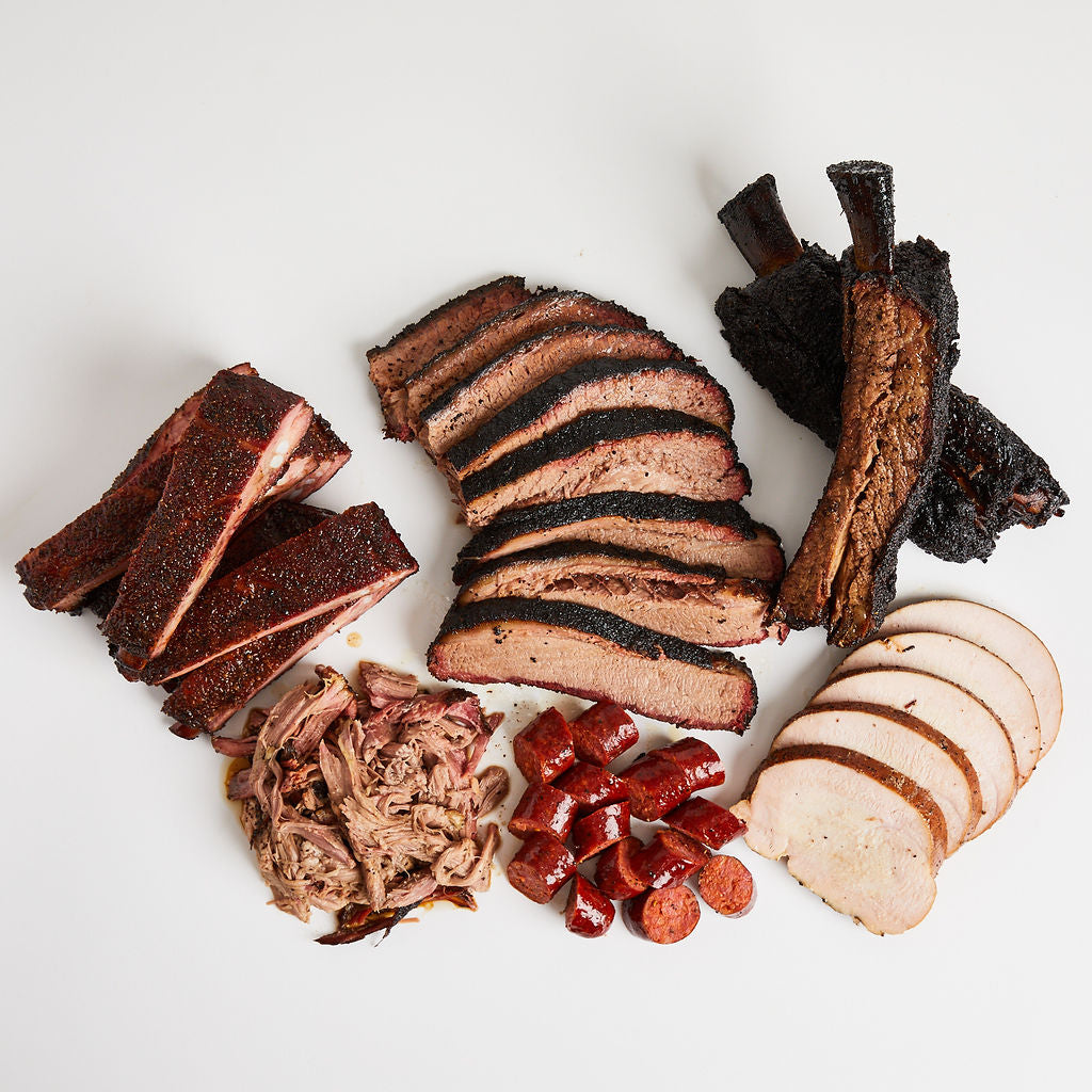 ALL THE MEATS: 8-10 Person Brisket + Beef & Pork Ribs + Pulled Pork ...